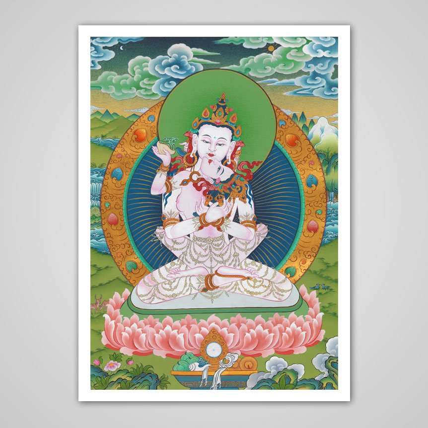 Heruka Vajrasattva Silk Print – Amrita Secrets